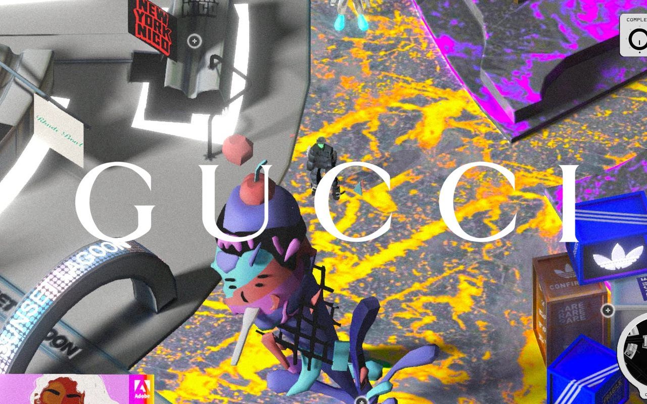 Gucci's virtual stand at ComplexLand - nss magazine
