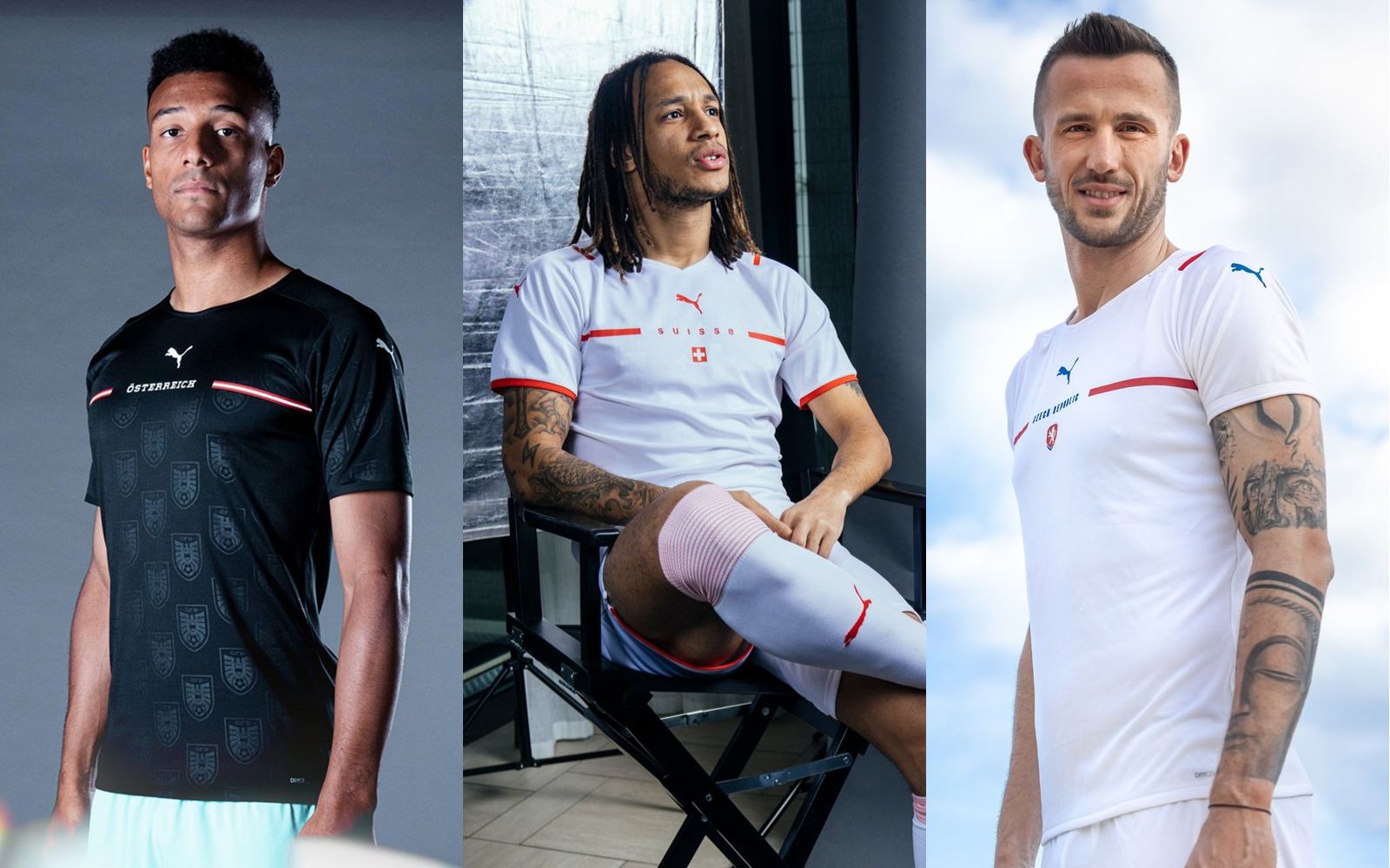 The new PUMA jerseys of the European national teams