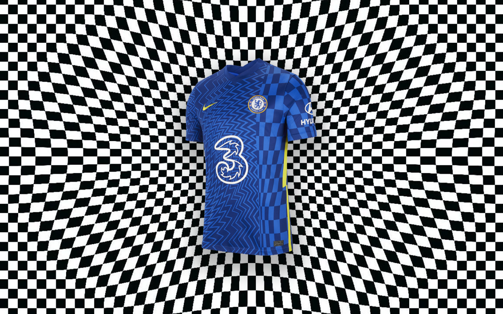 The Op-Art on the new Chelsea home kit by Nike - nss sports